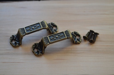 Box Handles Pair – Embossed Antique Bronze Finish - prokraft