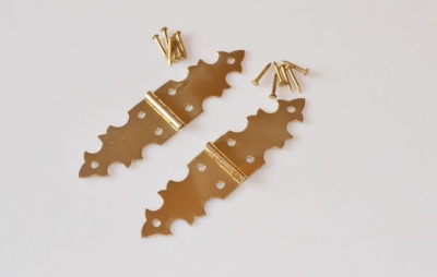 Box Strap Hinges – Small Polished Brass Hinges (Pair) - prokraft