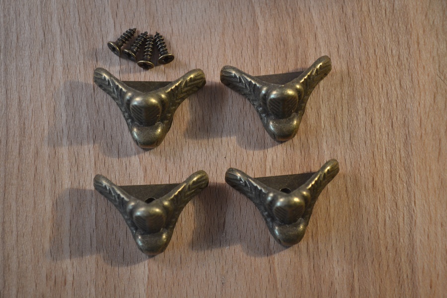 Box Feet Set – 4 Antique Brass Feet for Wooden Boxes - prokraft