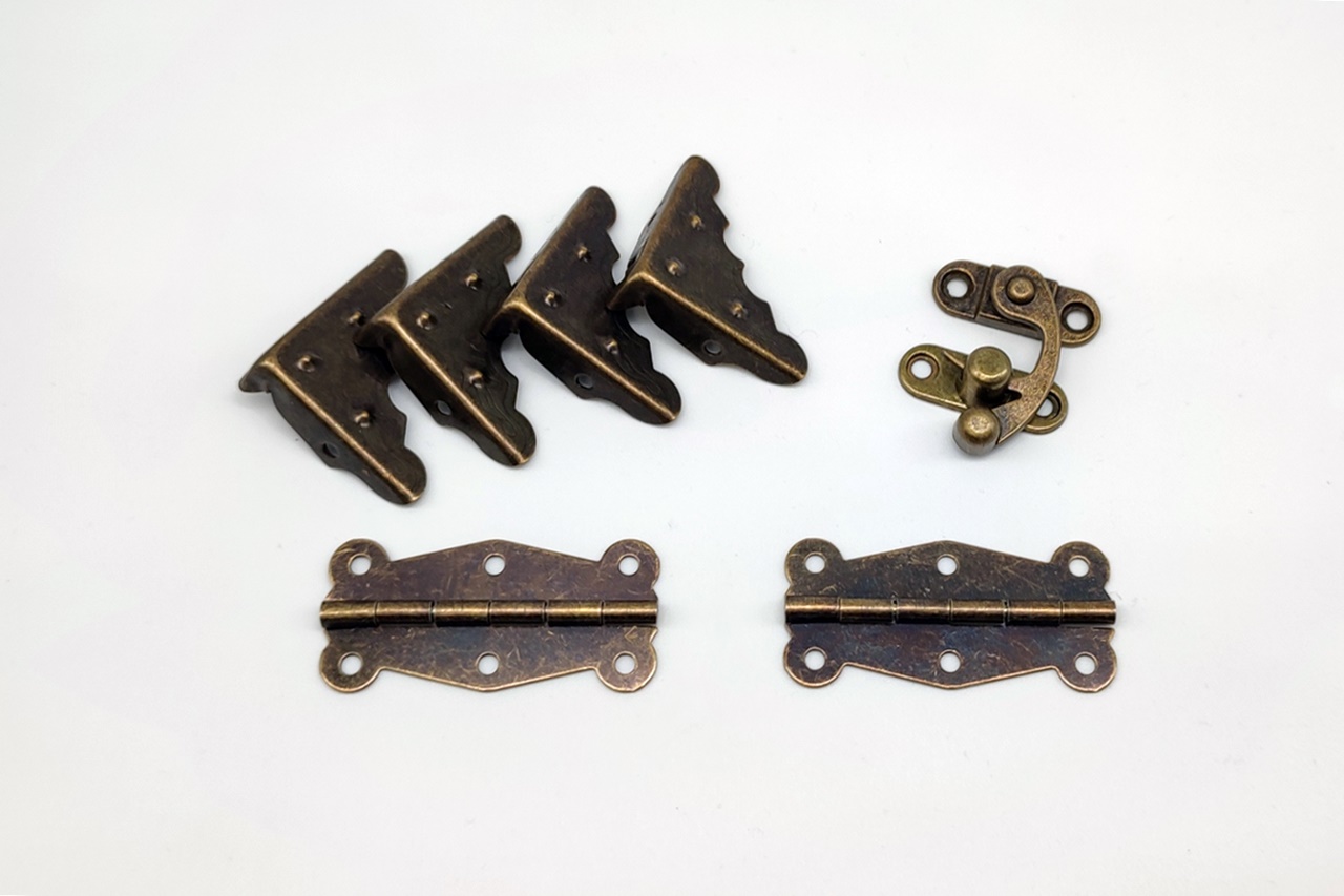 Box Fitting Pack – Antique Style Hardware Set for Crafts - prokraft
