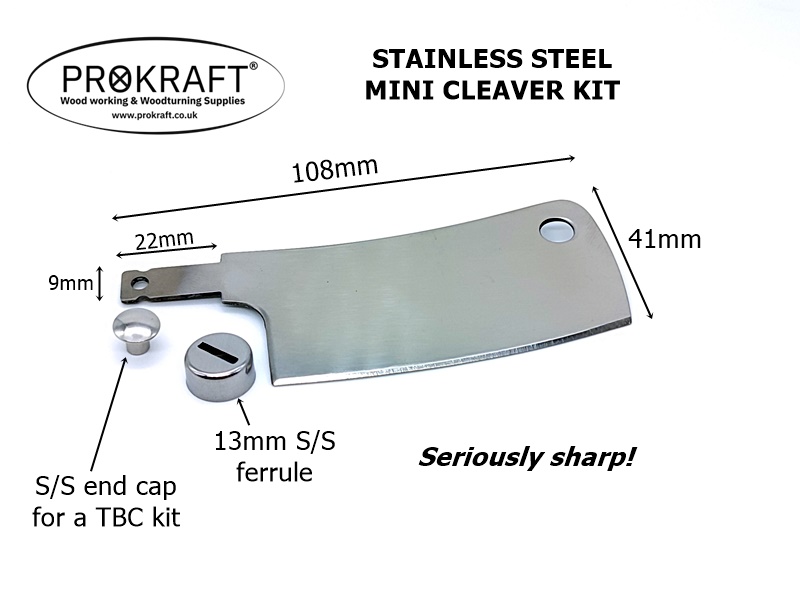 Cleaver Kit – Mini Stainless Steel for Custom Handles - prokraft