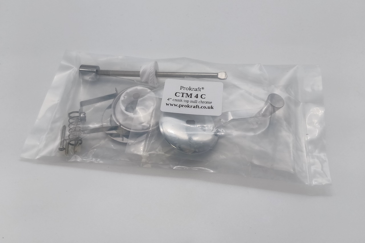 Crank Top Mills – Premium Chrome Pepper or Salt Mills - prokraft
