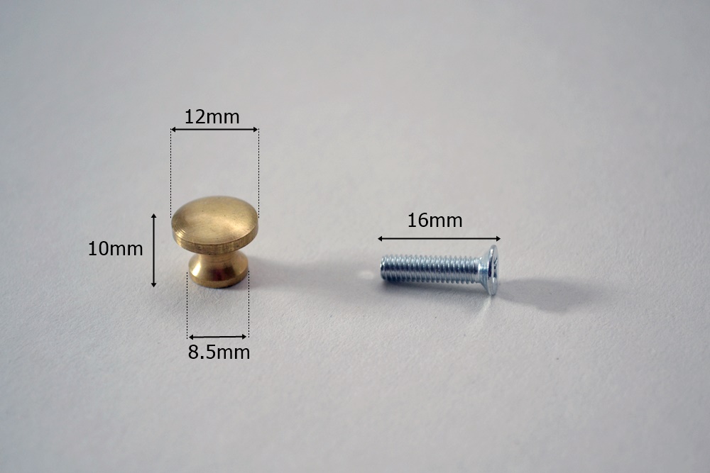 Solid Brass small knobs (4/pack) - prokraft