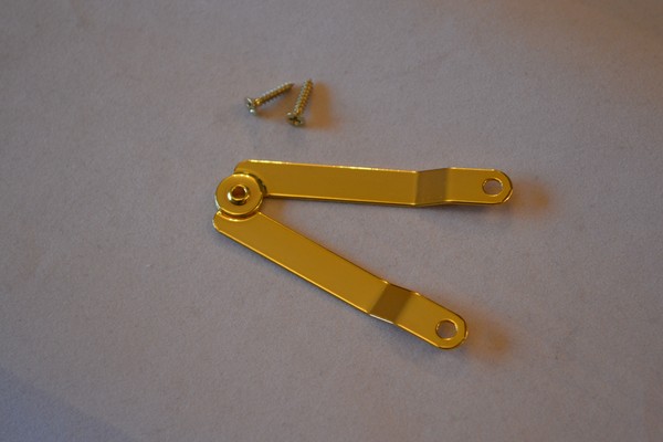 Gold / Chrome Plated Box Lid Stay / Brace - prokraft