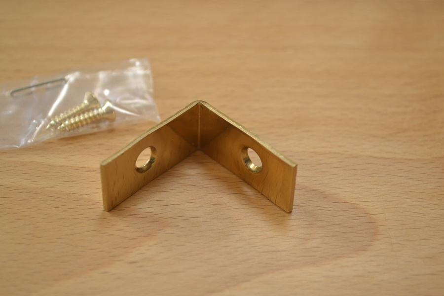 Brass Corner Brace 1" - Polished Brass - prokraft