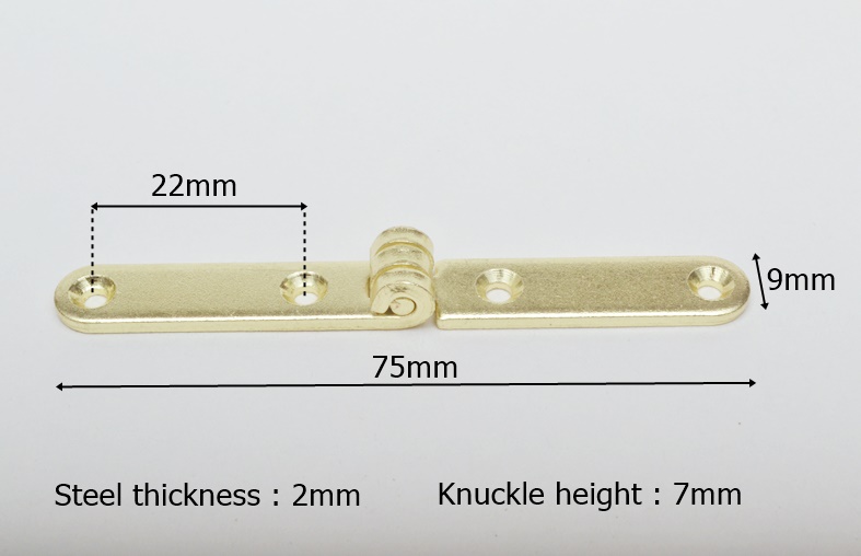Brass Plated Strap Hinge Pair – Includes Screws - prokraft